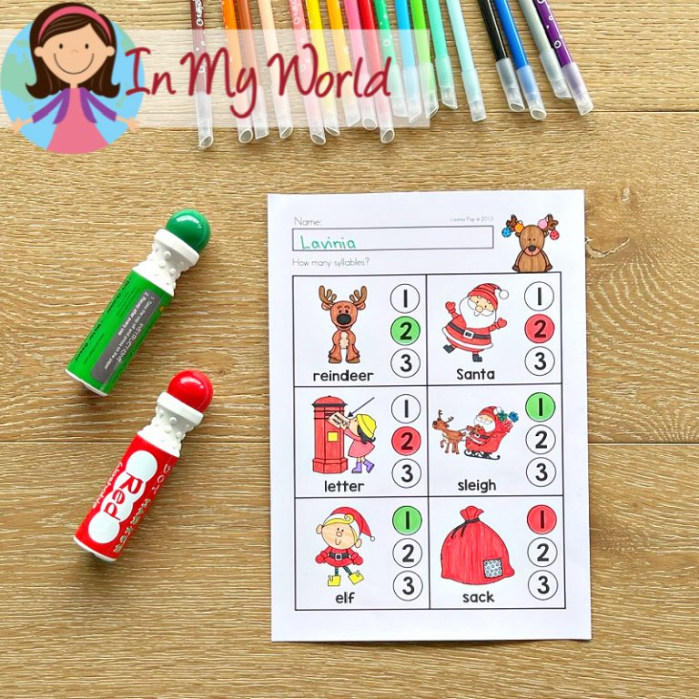 Christmas Math & Literacy Worksheets & Activities for Kindergarten - No ...