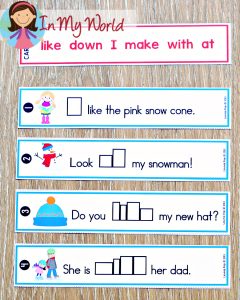 Winter Literacy Centers for Kindergarten - In My World