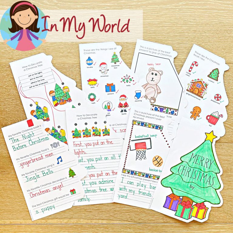 Winter Holidays & Christmas Shaped Writing Books - In My World