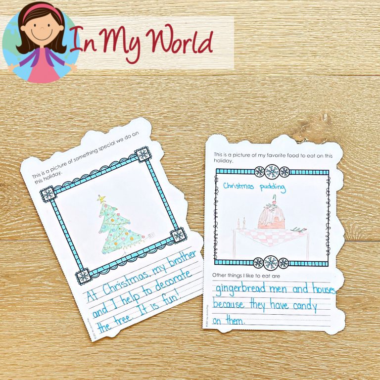 Winter Holidays & Christmas Shaped Writing Books - In My World