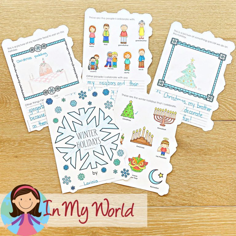Winter Holidays & Christmas Shaped Writing Books - In My World