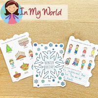 Winter Holidays & Christmas Shaped Writing Books - In My World