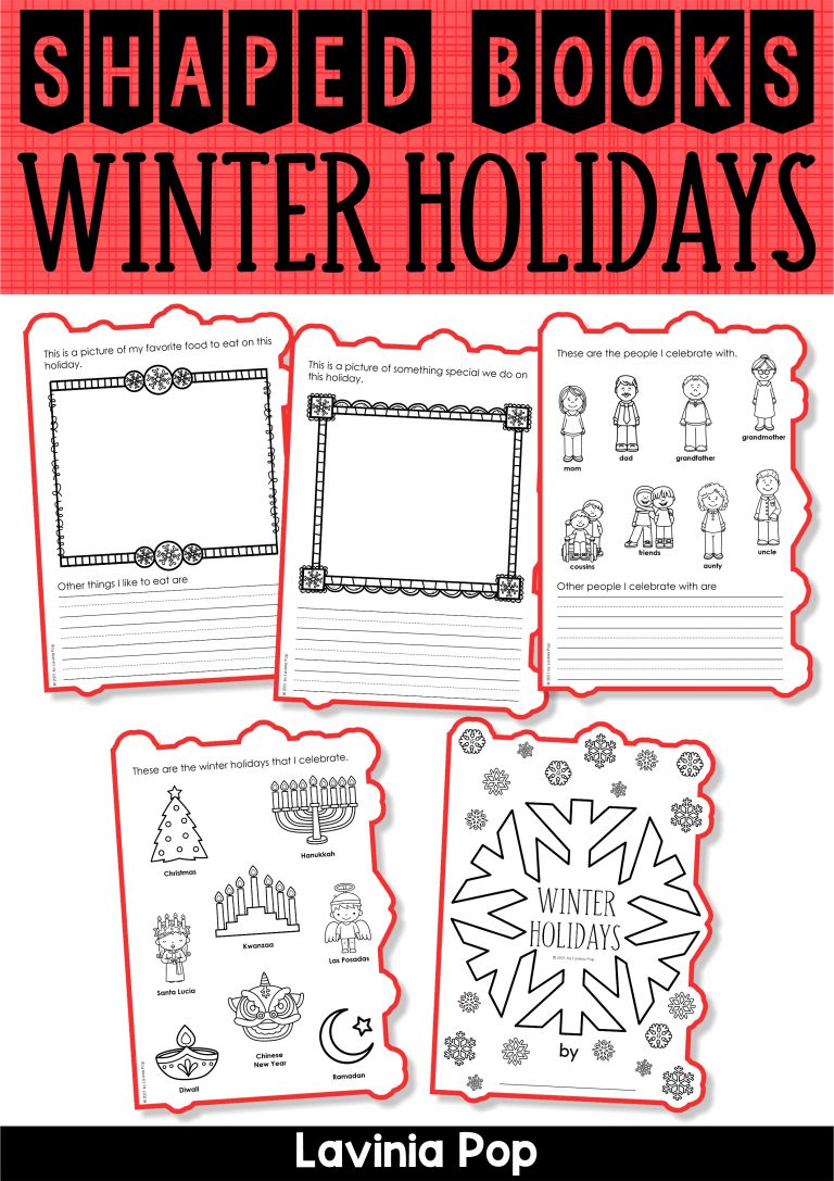 Winter Holidays & Christmas Shaped Writing Books - In My World