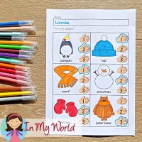 Winter Preschool No Prep Worksheets & Activities - In My World