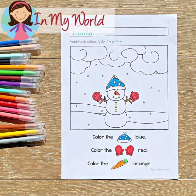 Winter Preschool No Prep Worksheets & Activities - In My World