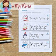 Winter Preschool No Prep Worksheets & Activities - In My World