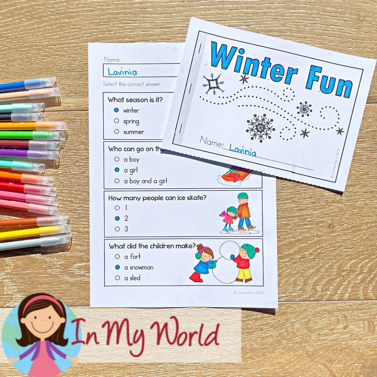 Winter Preschool No Prep Worksheets & Activities - In My World