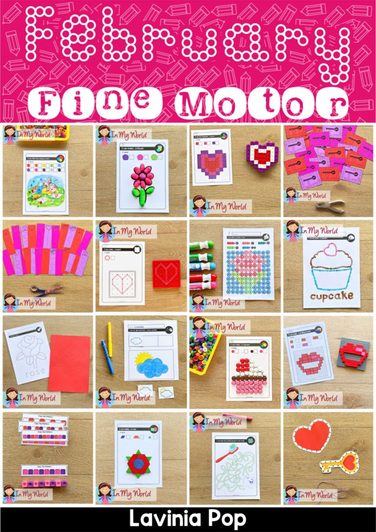 Fine Motor Printable Activities for February Morning Tubs | Bins - In ...