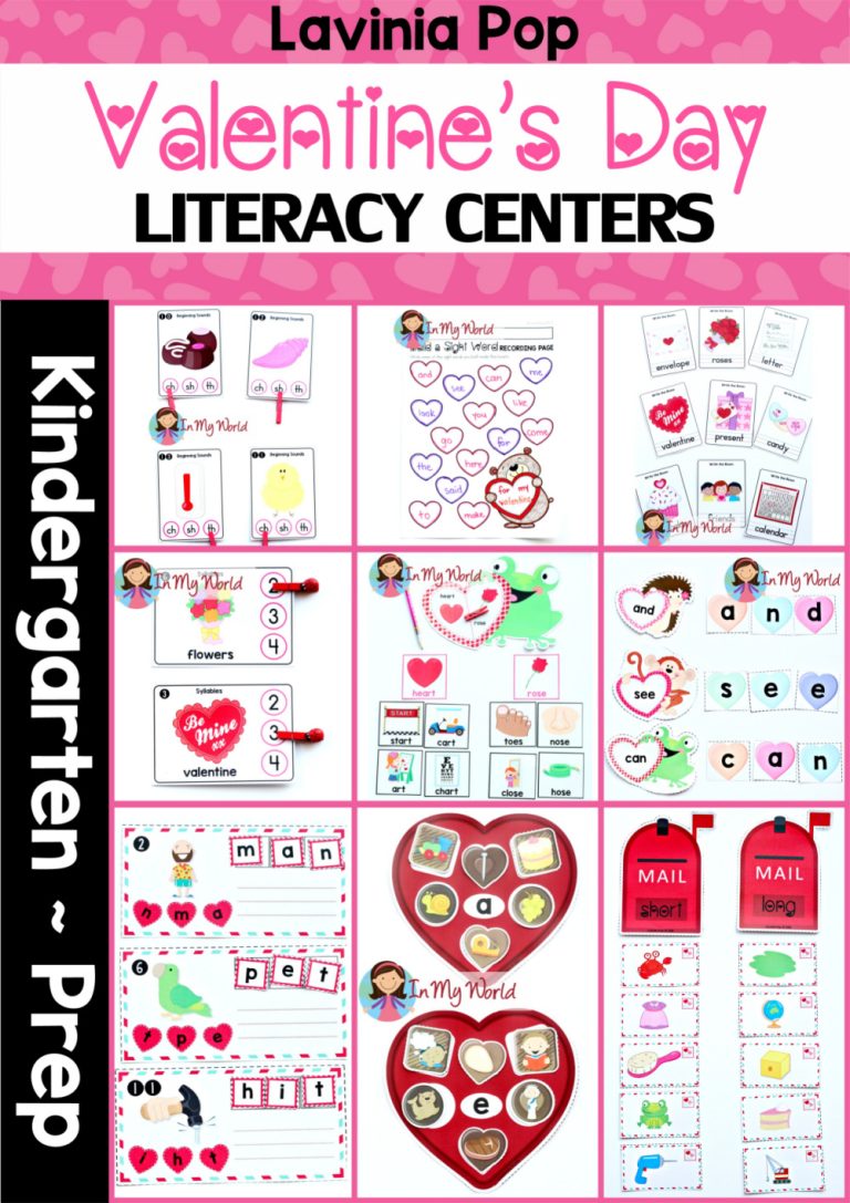 Valentine's Day Literacy Centers for Kindergarten - In My World
