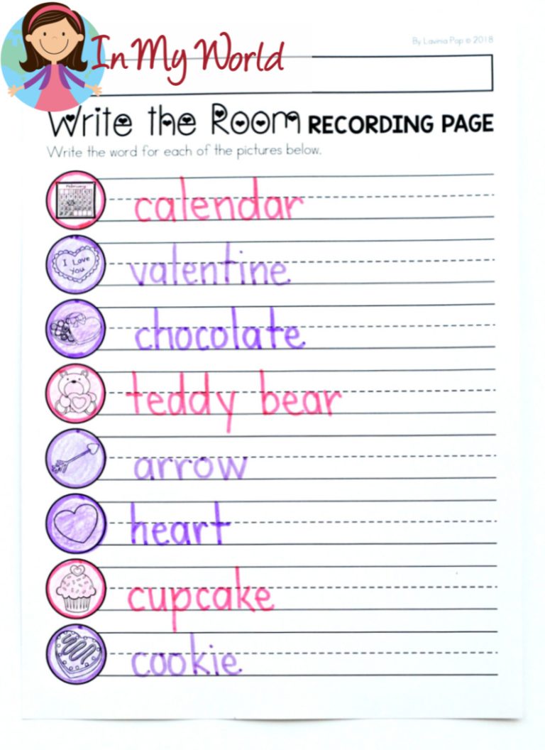 Valentine's Day Literacy Centers for Kindergarten - In My World