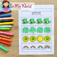 St. Patrick's Day Preschool Worksheets and Activities - In My World