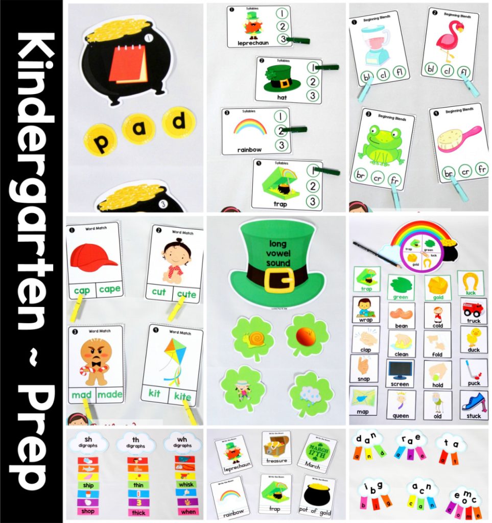 St. Patrick’s Day Literacy Centers for Kindergarten - In My World