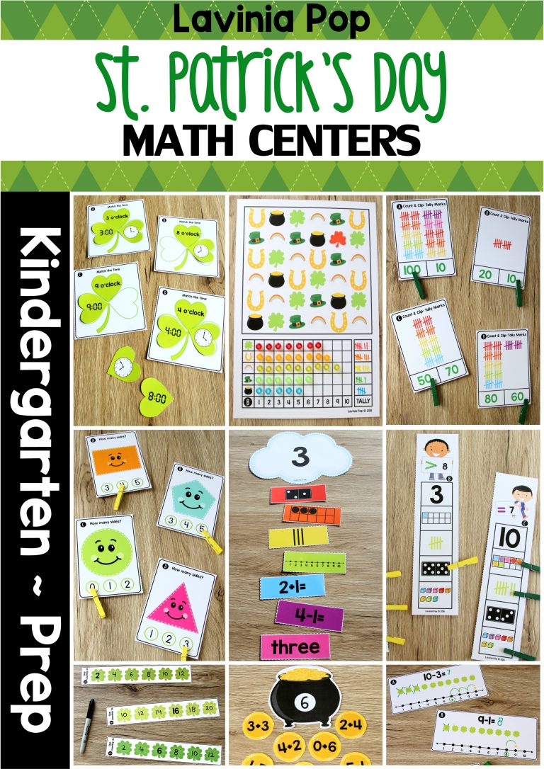 St. Patrick's Day Math Centers for Kindergarten | Morning Tubs / Bins ...