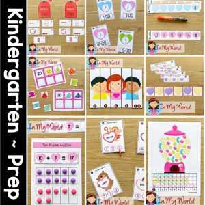 Valentine's Day Math Centers for Kindergarten | Morning Tubs / Bins ...