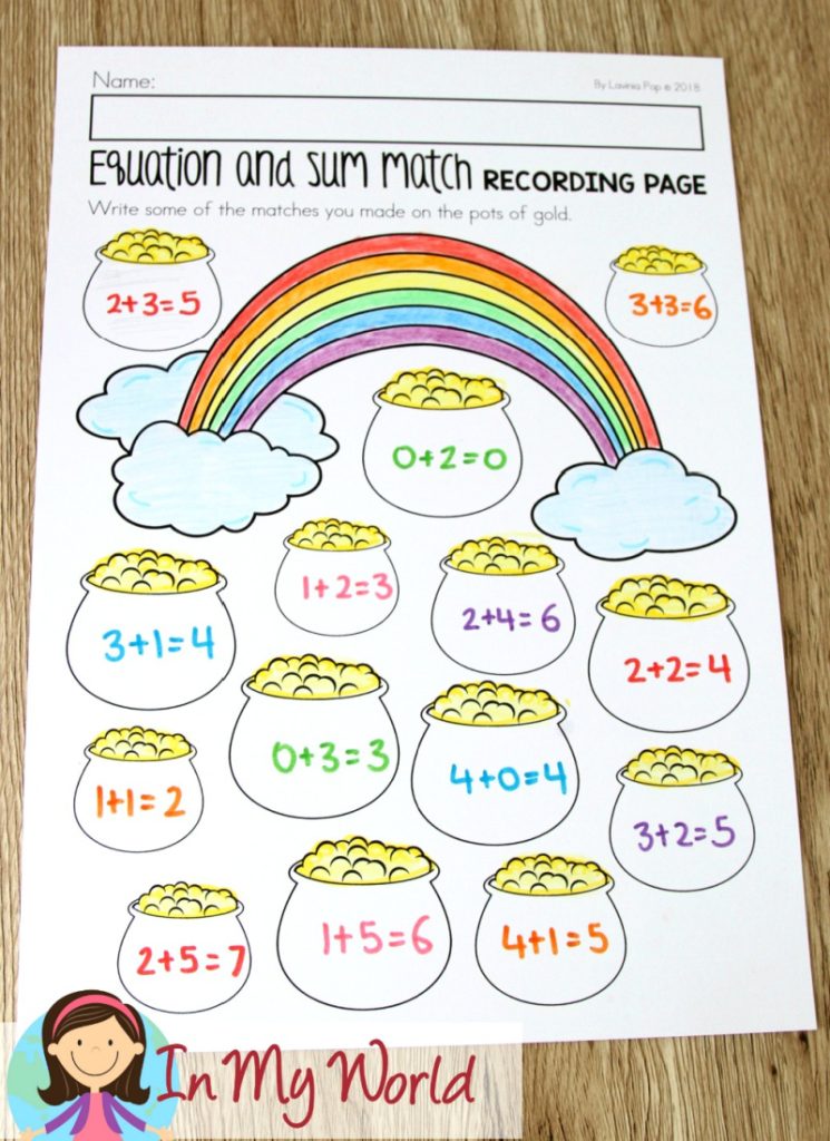 St. Patrick's Day Math Centers for Kindergarten | Morning Tubs / Bins ...