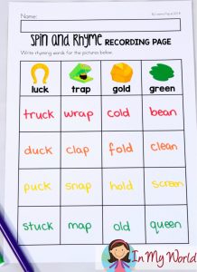 St. Patrick’s Day Literacy Centers for Kindergarten - In My World