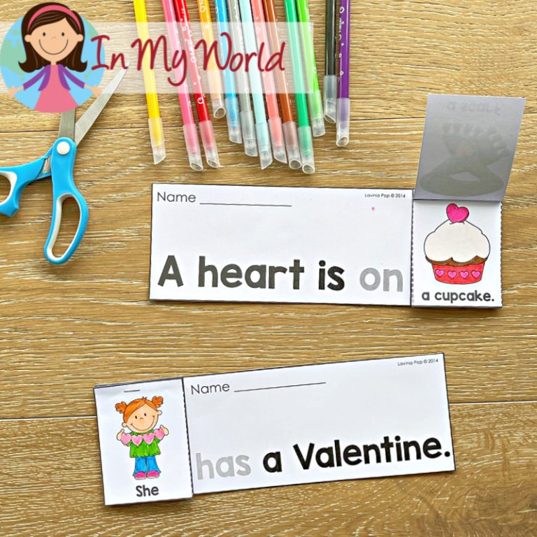 Valentine's Day Fluency Sight Word Flip Books - In My World