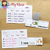 Valentine's Day Fluency Sight Word Flip Books - In My World