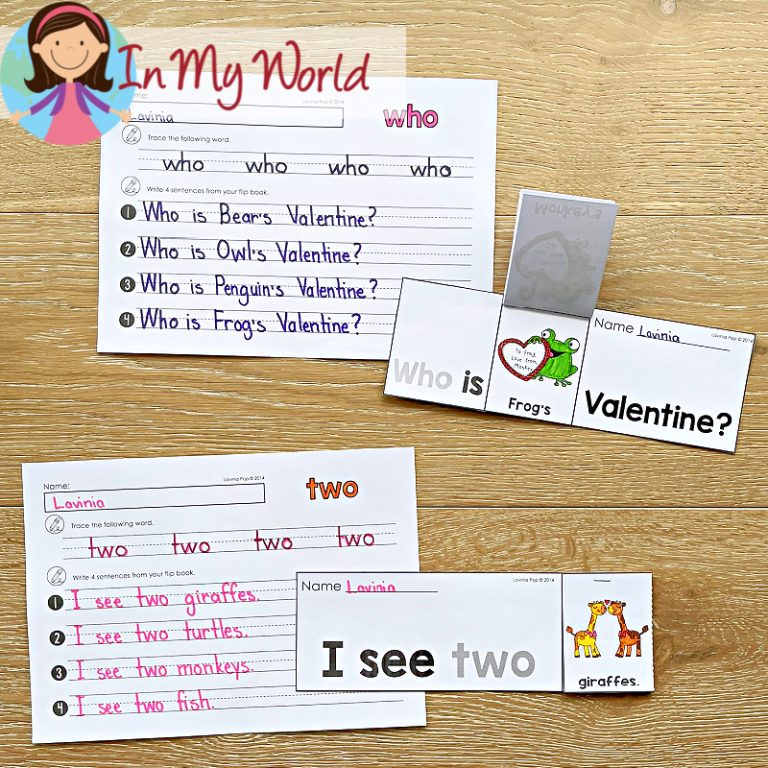 Valentine's Day Fluency Sight Word Flip Books - In My World