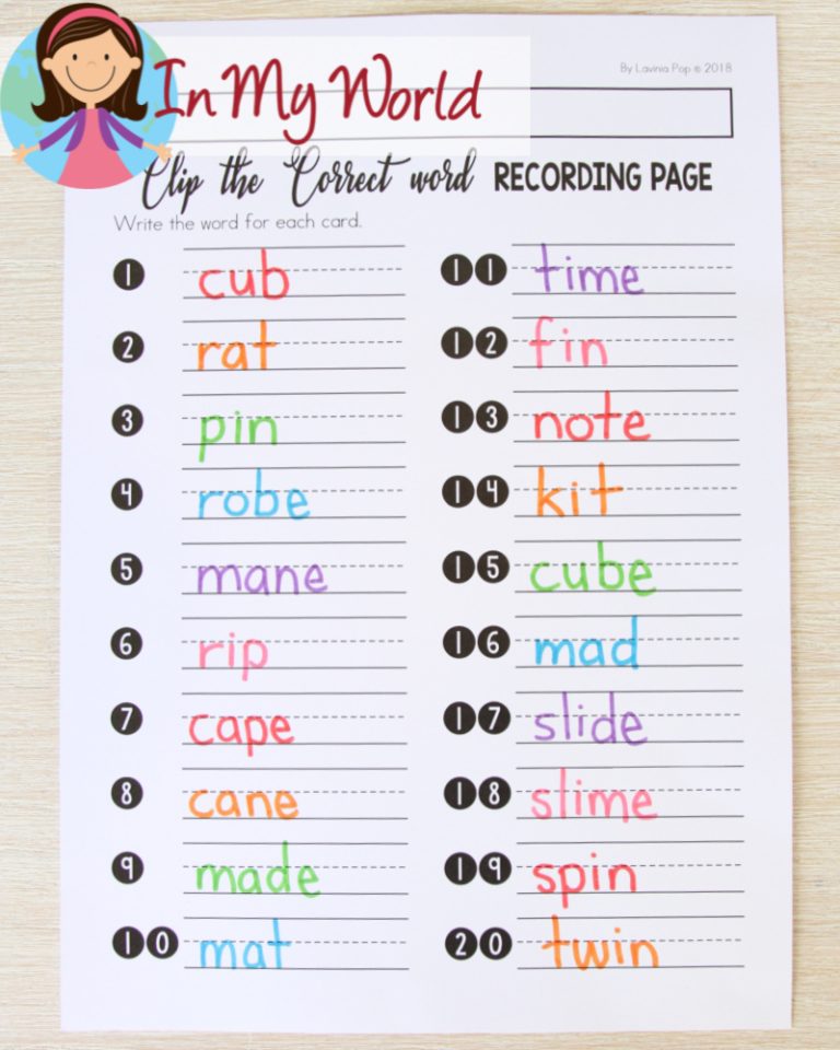 Spring Literacy Centers for Kindergarten - In My World