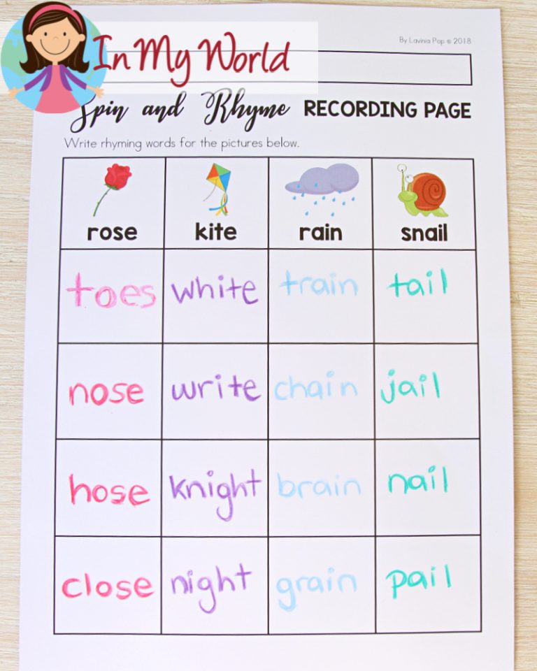 Spring Literacy Centers for Kindergarten - In My World