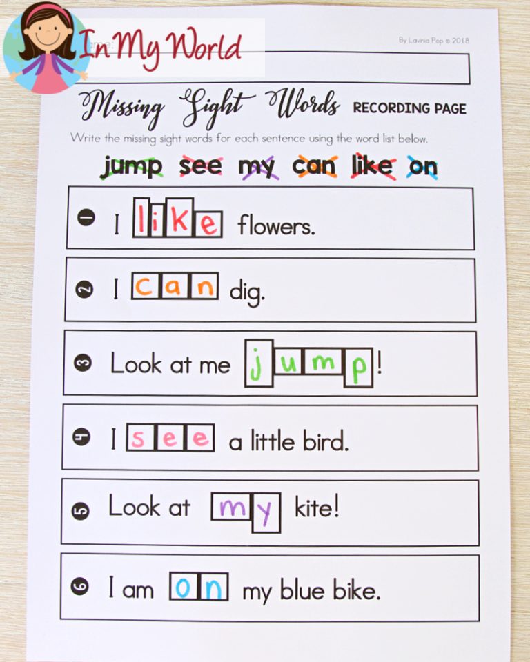 Spring Literacy Centers for Kindergarten - In My World