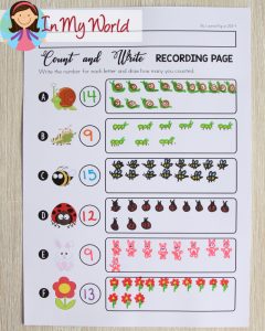 Spring Math Centers for Kindergarten | Morning Tubs / Bins - In My World