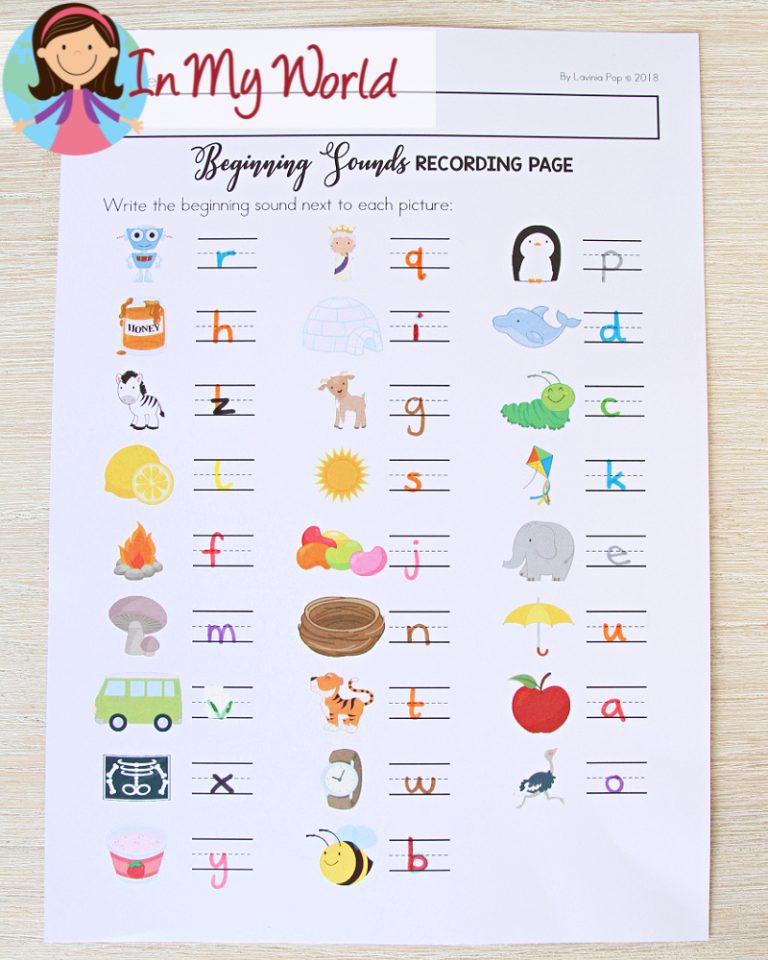 Spring Literacy Centers for Kindergarten - In My World