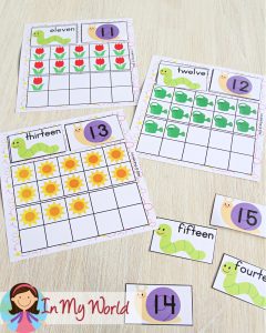 Spring Math Centers for Kindergarten | Morning Tubs / Bins - In My World
