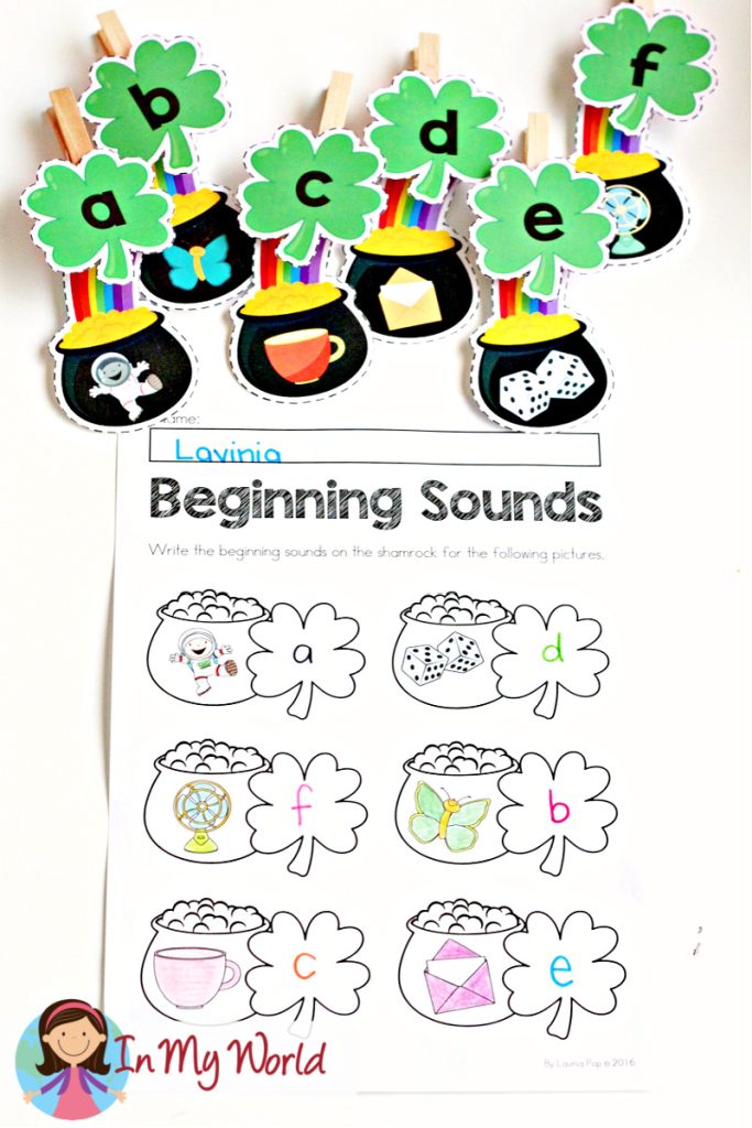 St. Patrick's Day Beginning Sounds Freebie - In My World