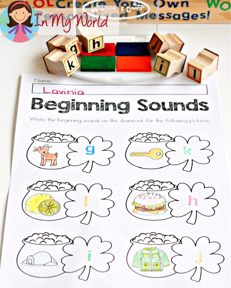 St. Patrick's Day Beginning Sounds Freebie - In My World