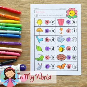 Spring Worksheets and Activities for Kindergarten - In My World