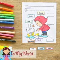 Kindergarten-Spring-Worksheets-Label-Picture - In My World
