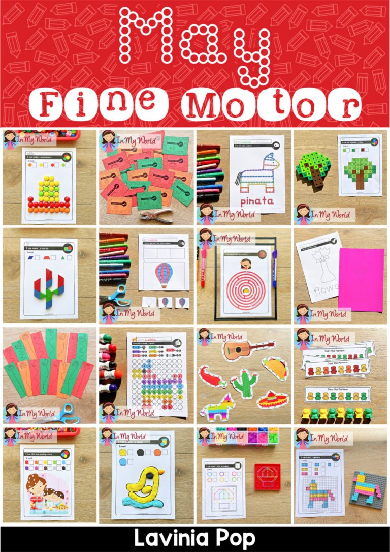 Fine Motor Printable Activities for May Morning Tubs | Bins - In My World