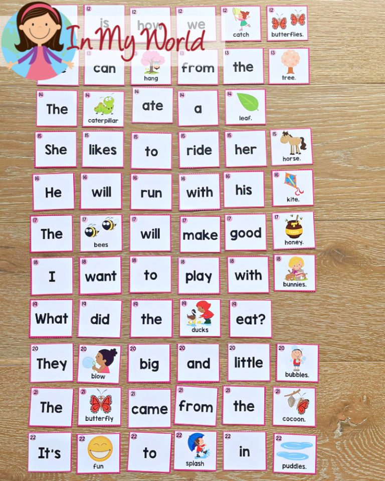 Spring Sentence Scramble with Cut and Paste Worksheets - In My World