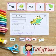 Spring Sentence Scramble with Cut and Paste Worksheets - In My World