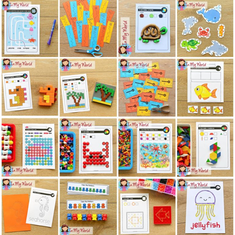 Fine Motor Printable Activities for June Morning Tubs | Bins - In My World