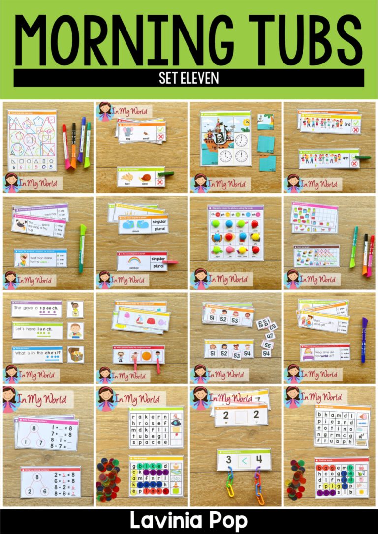 Kindergarten Morning Bins | Tubs | Centers Set 11 - In My World