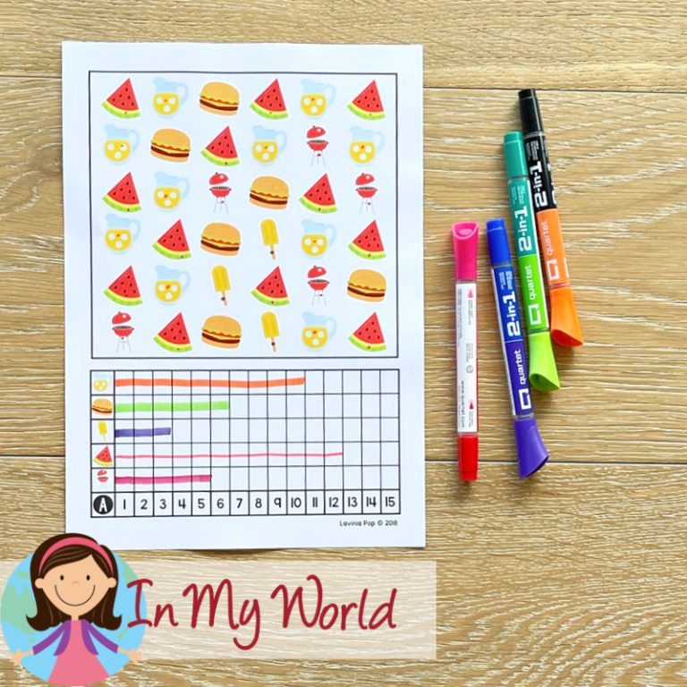Summer Math Centers for Kindergarten - In My World