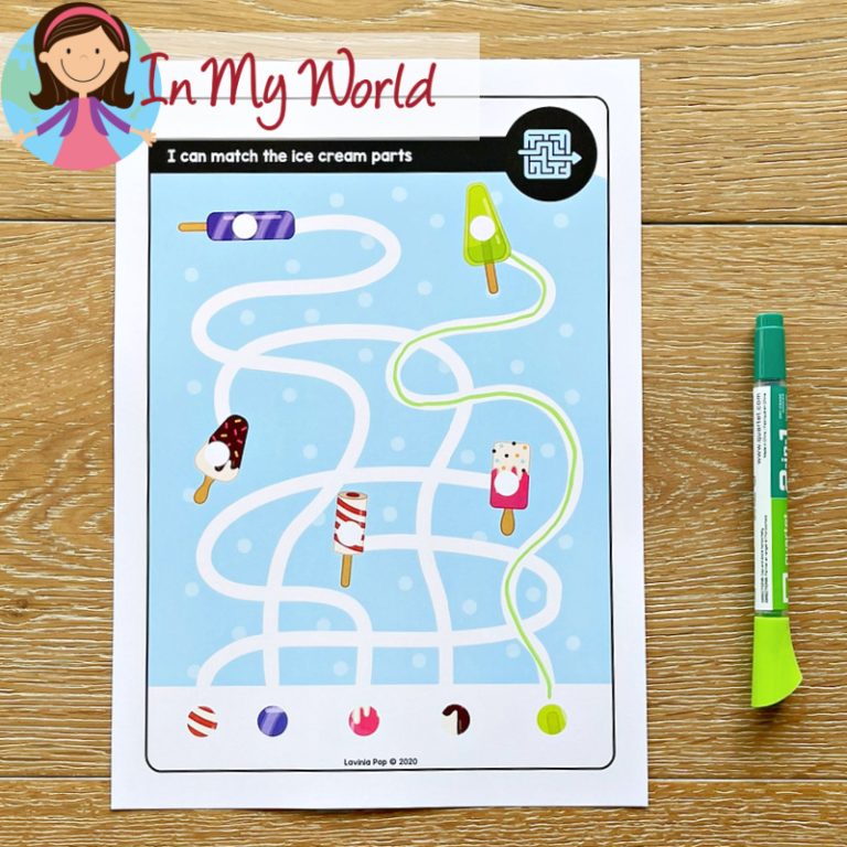 Fine Motor Printable Activities for July Morning Tubs | Bins - In My World