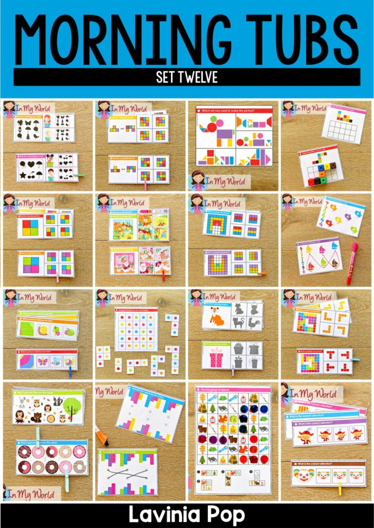 Kindergarten Morning Bins | Tubs | Centers Set 12 - In My World