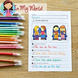 Back to School 1st Grade Worksheets and Activities No Prep - In My World