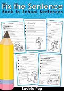 Fix the Sentence Back to School: Capitalization & Punctuation - In My World