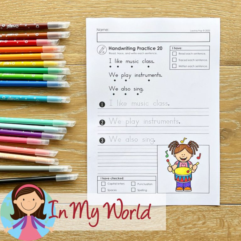 Read, Trace, Write Handwriting Practice Pages: Back to School Sentences ...