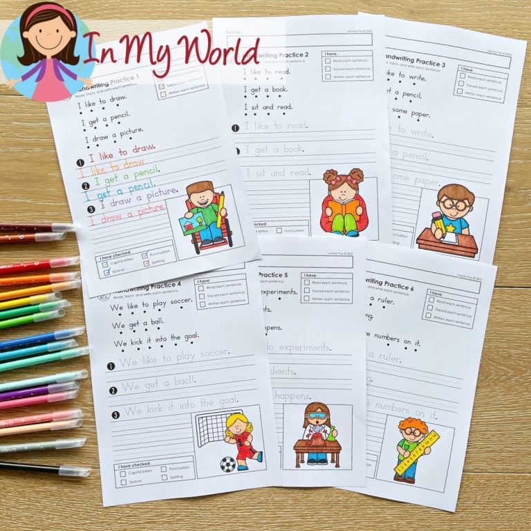 Read, Trace, Write Handwriting Practice Pages: Back to School Sentences ...