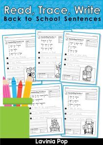Read, Trace, Write Handwriting Practice Pages: Back to School Sentences ...