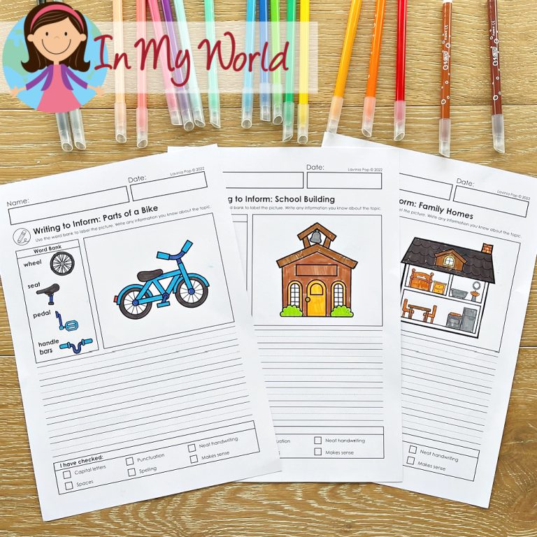 Writing Journal: Prompts for August | Back to School - In My World