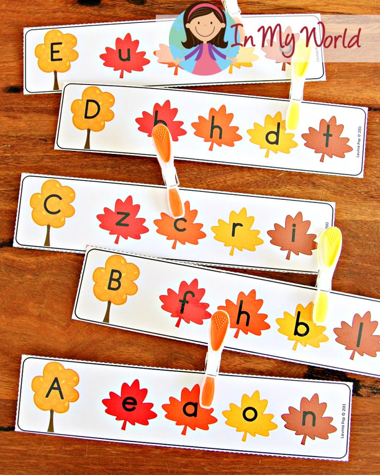 Autumn Literacy Centers for Kindergarten - In My World