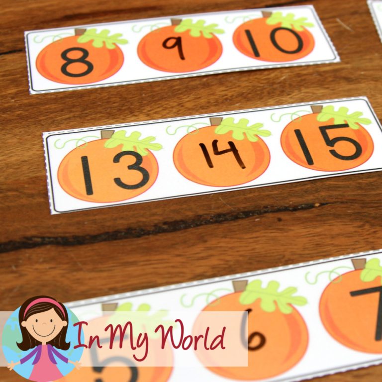 Autumn Math Centers for Kindergarten - In My World
