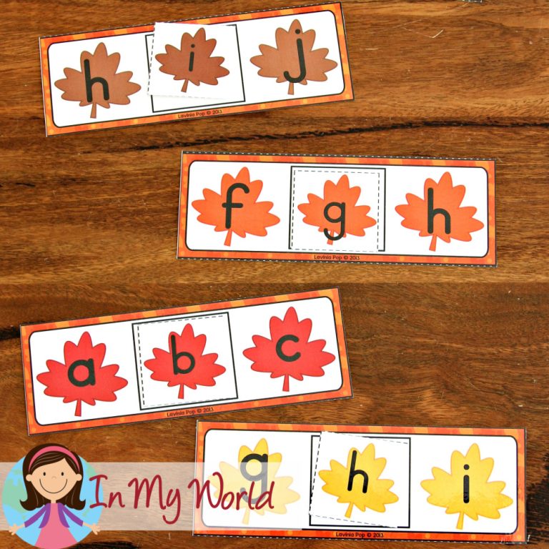 Autumn Literacy Centers for Kindergarten - In My World